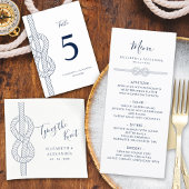 Tying The Knot Rope Nautical Wedding Invitation | Zazzle