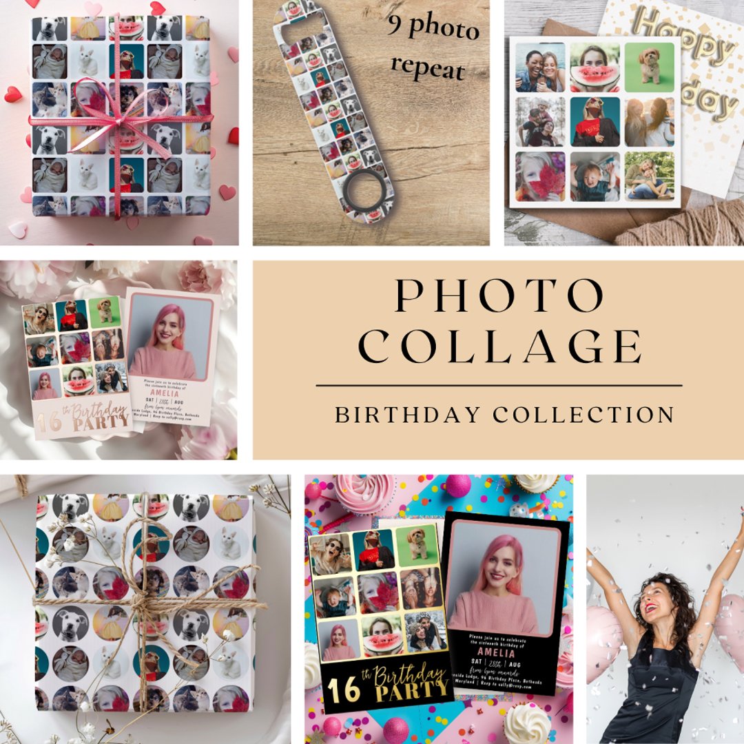 Modern 24 Insta Photo Collage Keepsake Mug | Zazzle