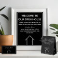 Real Estate House Black White Custom Realtor Gift Tags | Zazzle