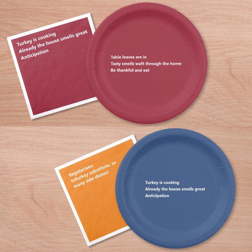 Modern Thanksgiving Haiku Poem Minimal Orange Faux Canvas Print | Zazzle