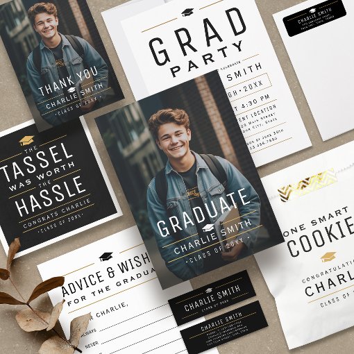 Modern Simple Typography Graduate advice & wishes | Zazzle