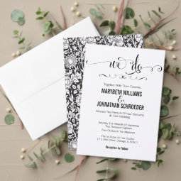 Modern We Do Script Wedding Thank You Card | Zazzle