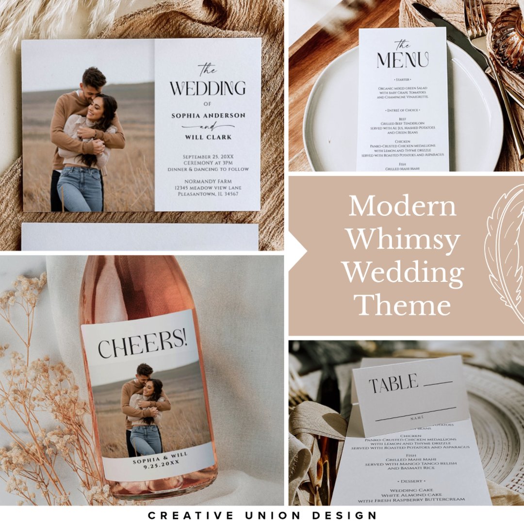 Modern Whimsy Personalized Wedding Napkins | Zazzle