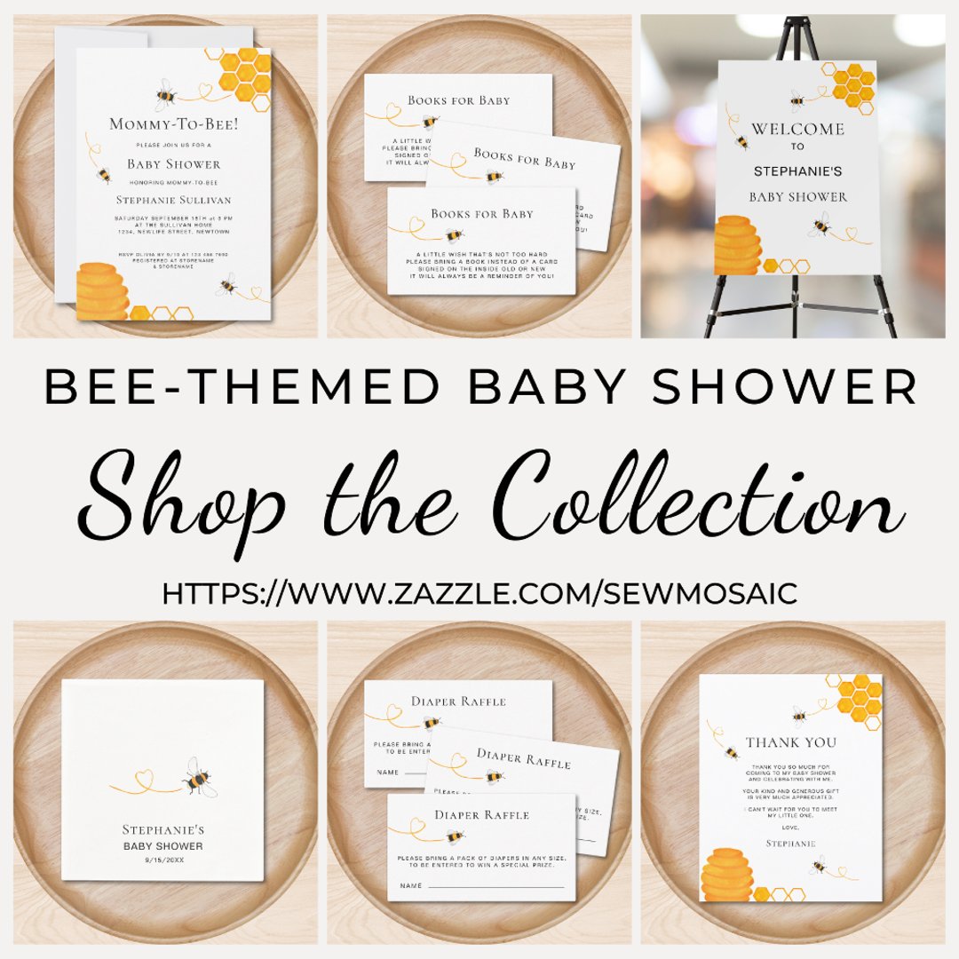 Bee Baby Shower Book Request Enclosure Card | Zazzle