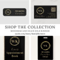 Classic Monogram Logo Black Gold Business Mouse Pad | Zazzle