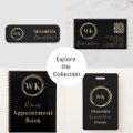 Custom Monogram Black Gold Employee Name Badge | Zazzle