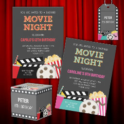 MOVIE NIGHT PARTY INVITATION | Zazzle