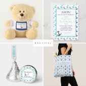 Nautical Blue Anchor Banner | Zazzle