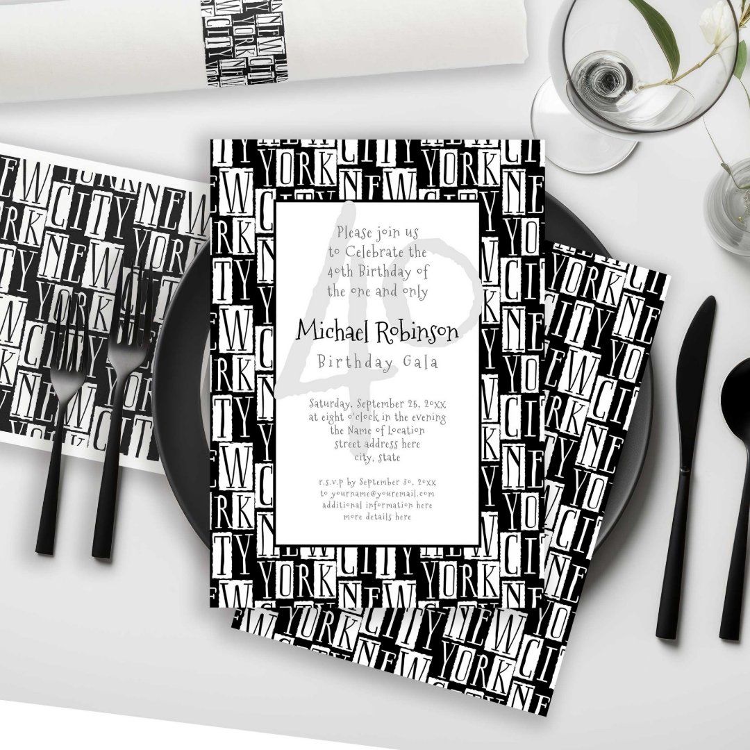 New York City 50th Birthday Party Manhattan Style Invitation | Zazzle