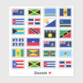 Collection of Caribbean flags Sticker | Zazzle