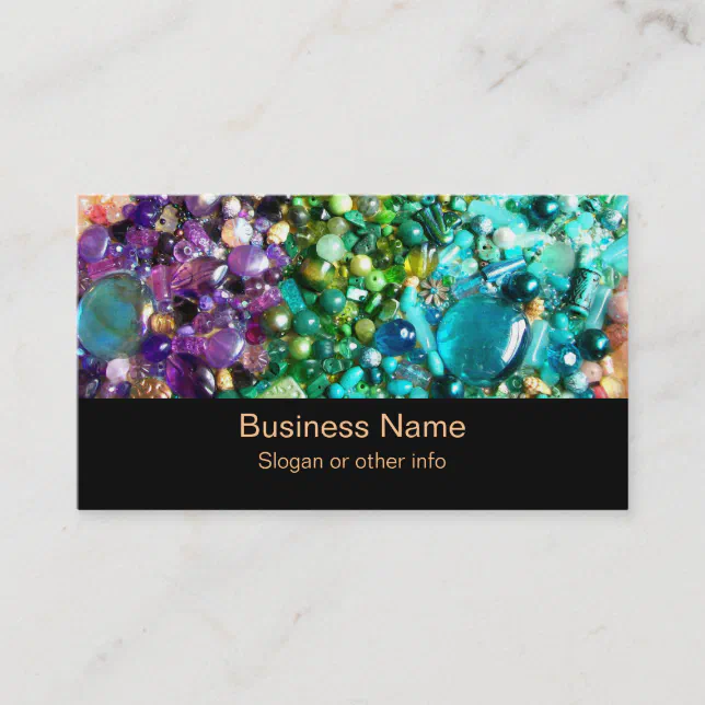 Collection of Colorful Beads Business Card | Zazzle