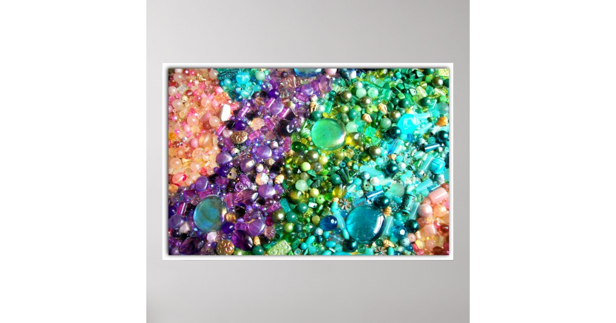 Collection of Colorful Beads Poster | Zazzle