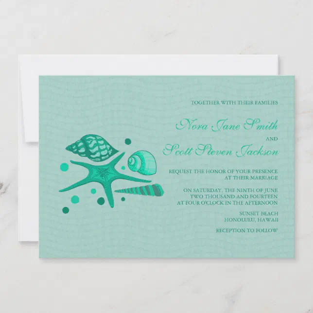 Collection of Shells - Beach wedding invitations | Zazzle