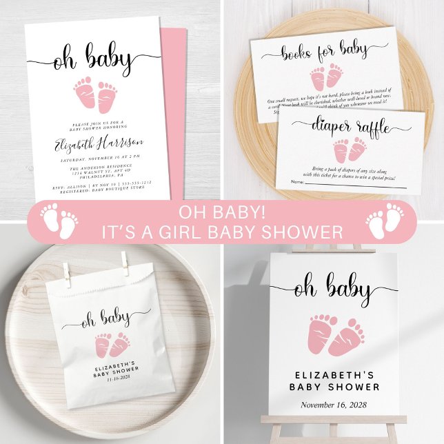 Foot Baby Shower Invitations