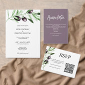 Elegant Olive Branch Flat Menu Card | Zazzle