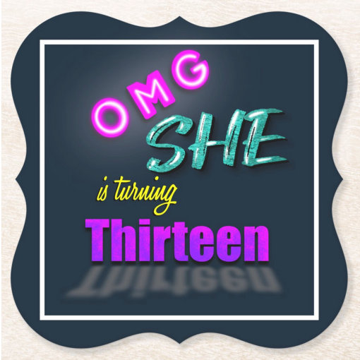 OMG She Is Turning 13 Surprise Party Invitation | Zazzle