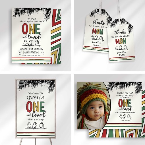 One and Loved First Reggae Birthday Invitation | Zazzle
