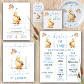 Lucky Duck 1st Birthday Party Invitation | Zazzle