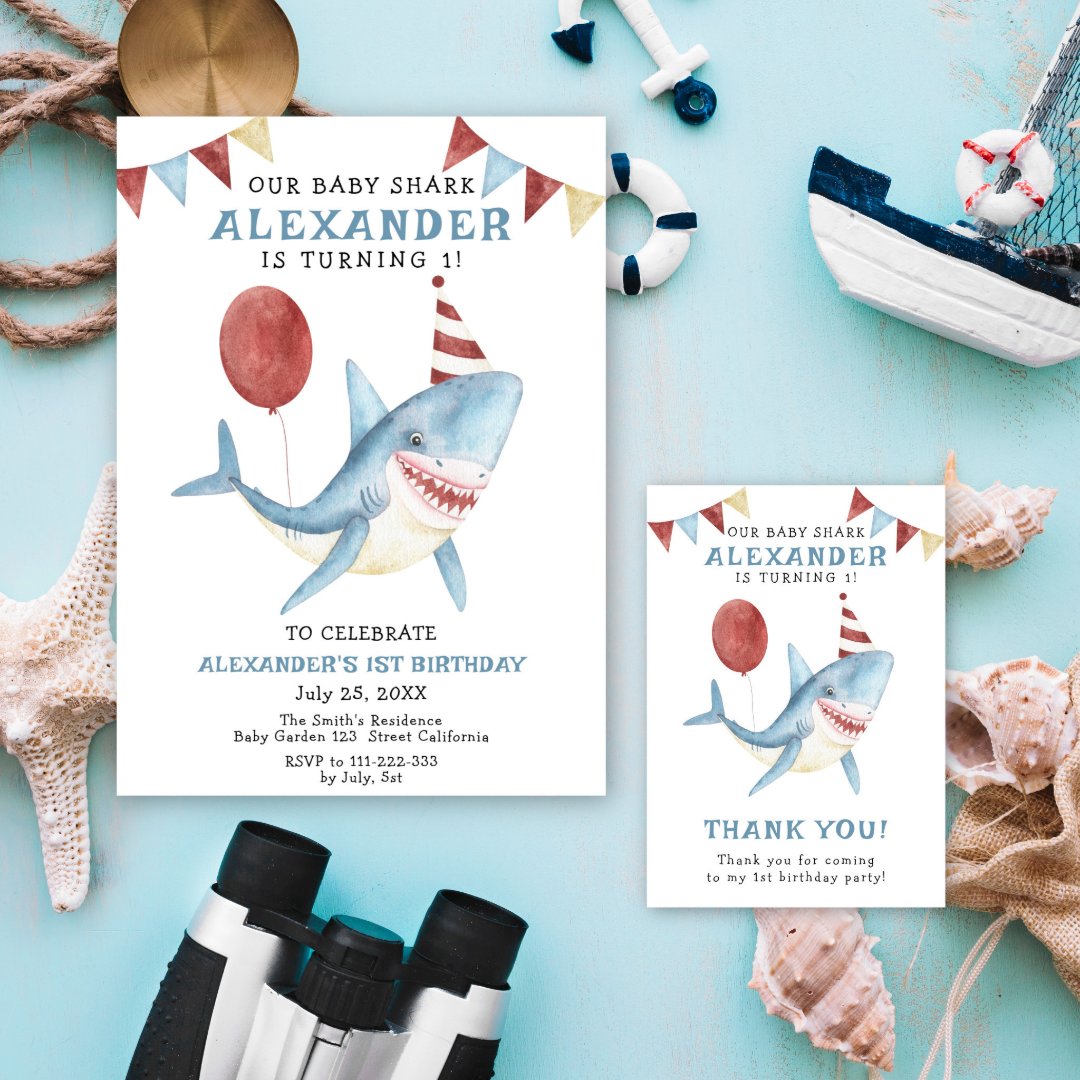 Our Baby Shark 1st Birthday Under The Sea Hershey's Miniatures | Zazzle