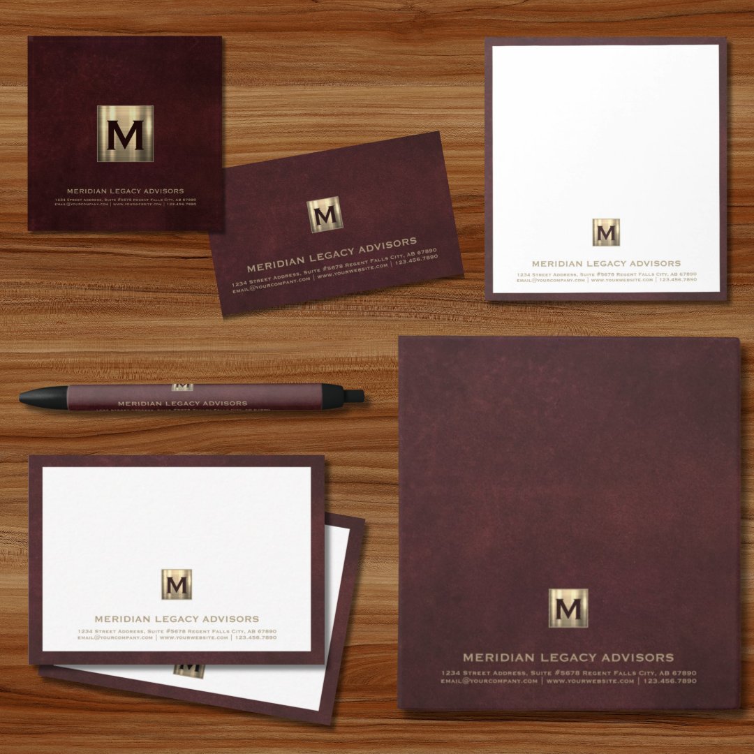 Elegant Monogram Business Letterhead | Zazzle