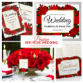 Romantic Red Roses Wedding Wall Backdrop | Zazzle
