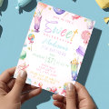 Pastel Watercolor Candy Land Birthday Party Theme Invitation | Zazzle