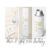 Elegant Sixty Birthday Party White Gold Backdrop Foam Board | Zazzle