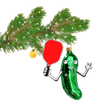 Pickleball Christmas Holiday Card | Zazzle