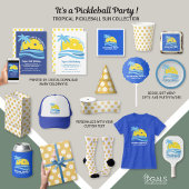Pickleball Tournament Tropical Palm Tree Sun Beach Banner | Zazzle