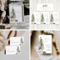 Pine Tree Christmas Wedding Invitation | Zazzle