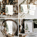 Pine Tree Christmas Wedding Invitation | Zazzle