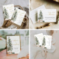 Pine Tree Christmas Wedding Invitation | Zazzle
