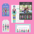 PINK CHRISTMAS NUTCRACKER GIFT STICKER | Zazzle