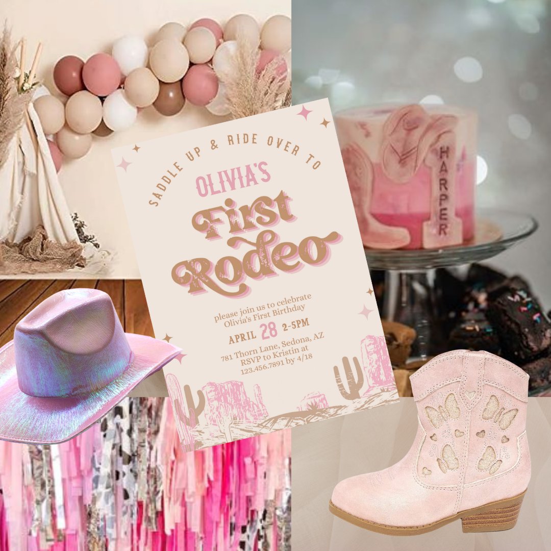Howdy! Western Pink Cowgirl Birthday Invitation | Zazzle
