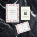 Elegant Vintage Pink Toile Horse Business Card | Zazzle