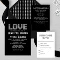 Pixel 'Love' Wedding Invitation | Zazzle