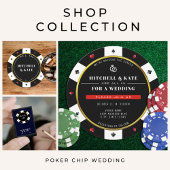 Poker Chip Wedding Classic Round Sticker | Zazzle