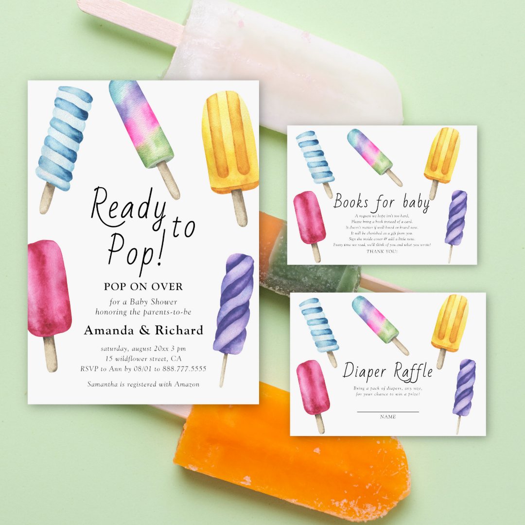 Popsicle baby shower Who knows mommy best game | Zazzle