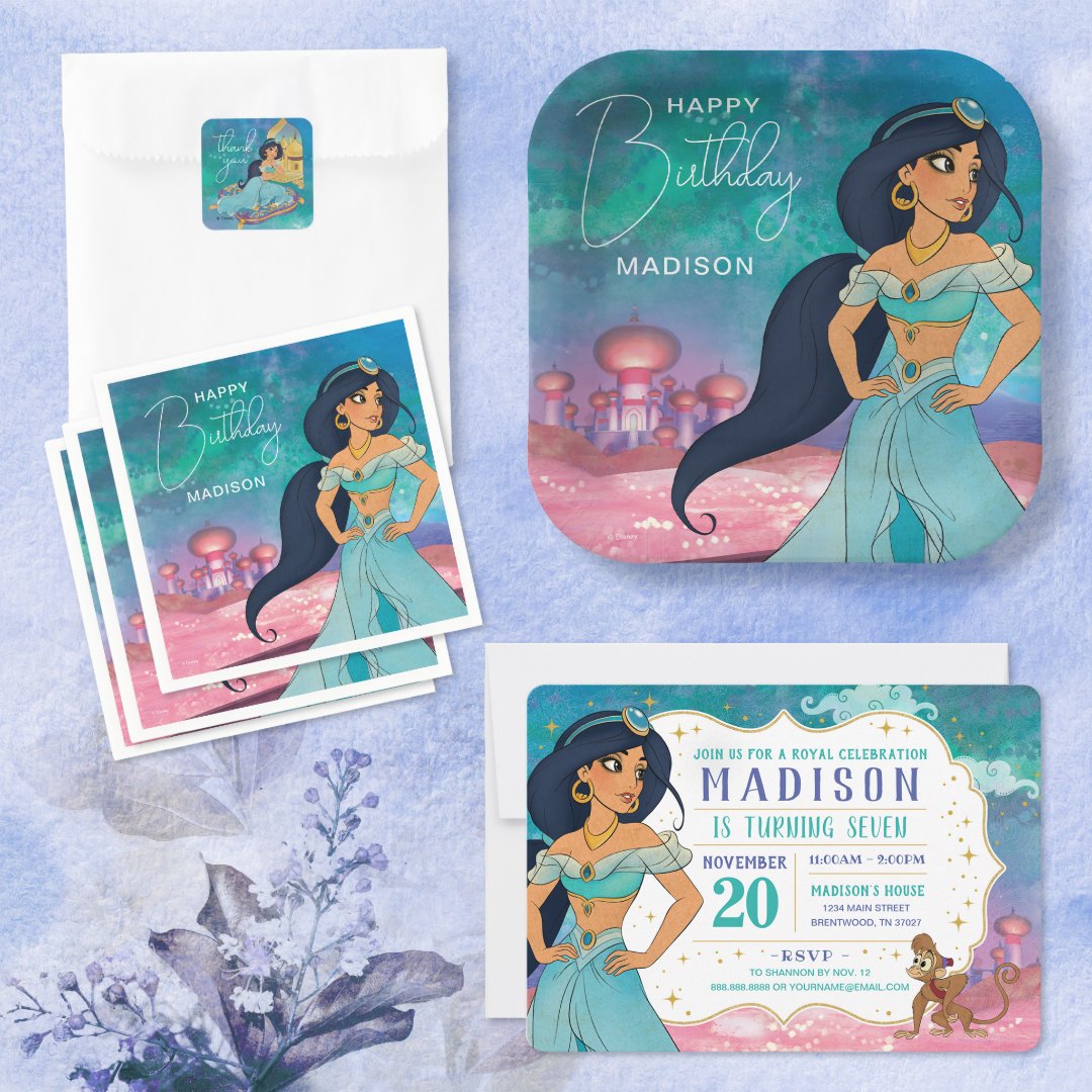 Custom Disney Princess Jasmine Card | Zazzle