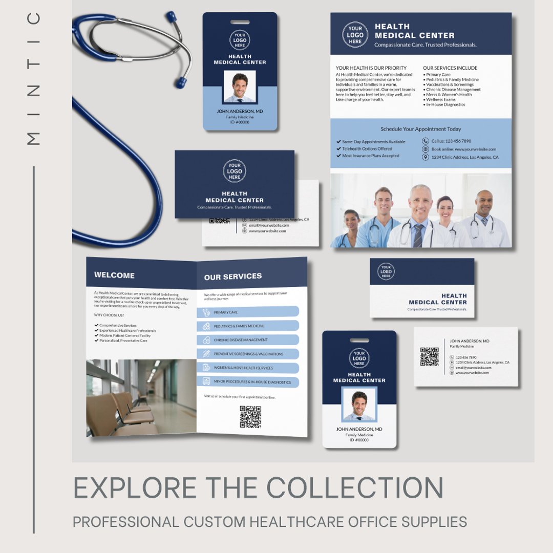 Custom Logo Photo QR Healthcare Clinic Doctor Flyer | Zazzle