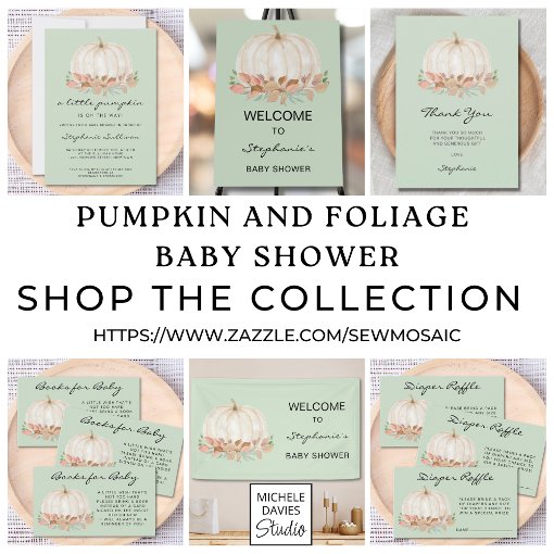 Fall Pumpkin Baby Shower Banner | Zazzle