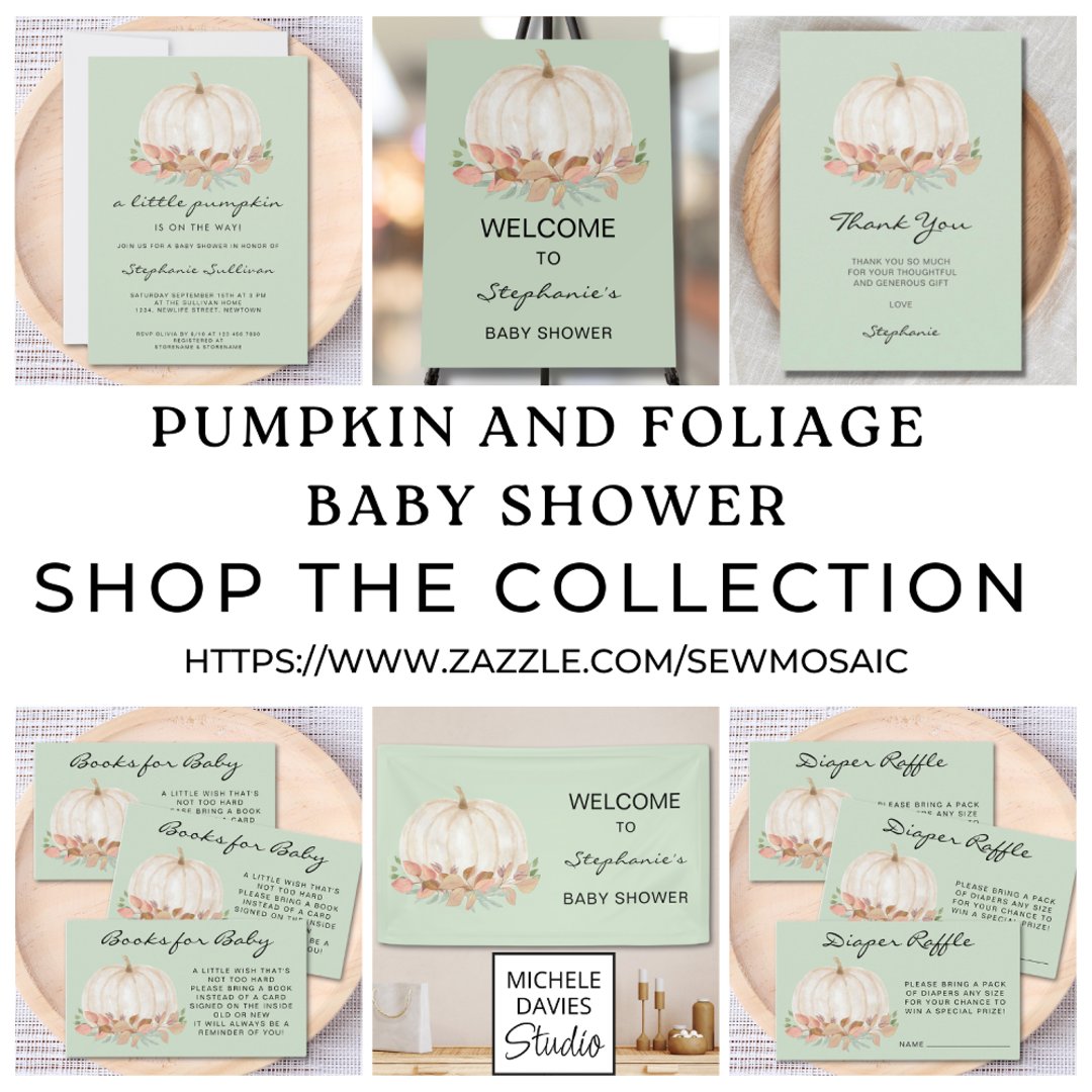 Little Pumpkin Baby Shower Thank You Postcard | Zazzle