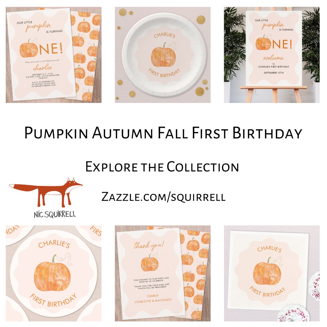 Little Pumpkin Autumn Fall First 1st Birthday Invitation | Zazzle