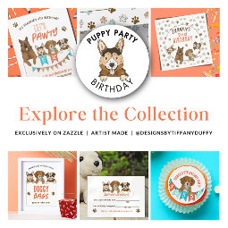 Puppy Dog Birthday Snack DIY Printable Labels Poster | Zazzle