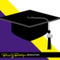 Purple & Yellow Filmstrip 5 Photo Graduation Invitation | Zazzle