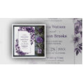 Rustic Purple Floral Wedding Reception Invitation | Zazzle