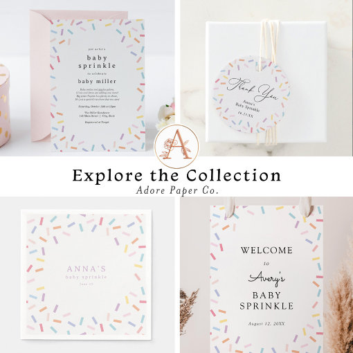 Long Distance Baby Sprinkle By Mail Sprinkles Invitation | Zazzle