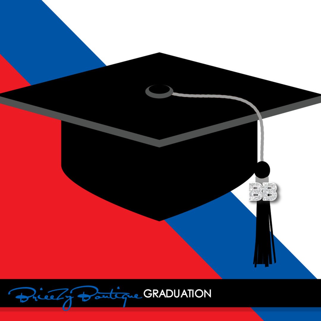 Blue & Red Graduation Photo Invitation | Zazzle