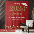 Gold Script Congrats Grad Red Welcome Sign | Zazzle