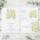 Blue and yellow lemon vines Wedding Invitation | Zazzle